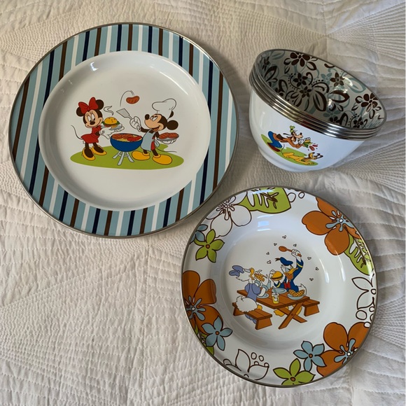 Disney | Dining | Disney Mickey Friends Summer Barbecue Plate And Bowl ...